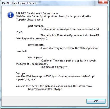 Explore .NET with Vikram Pendse: Hosting ASP.NET application from WebDev.WebServer.EXE